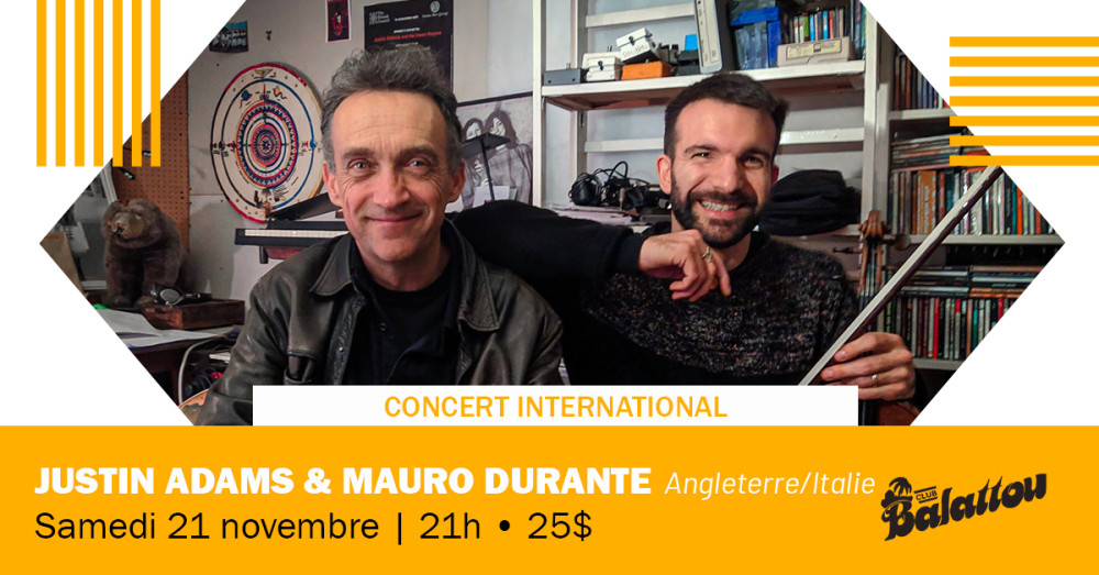 Justin Adams & Mauro Durante - Cabaret Acoustique Nuits d'Afrique ...